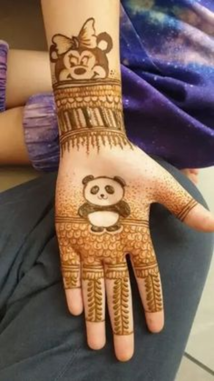Simple Mehndi Designs For Full Hands For Kids