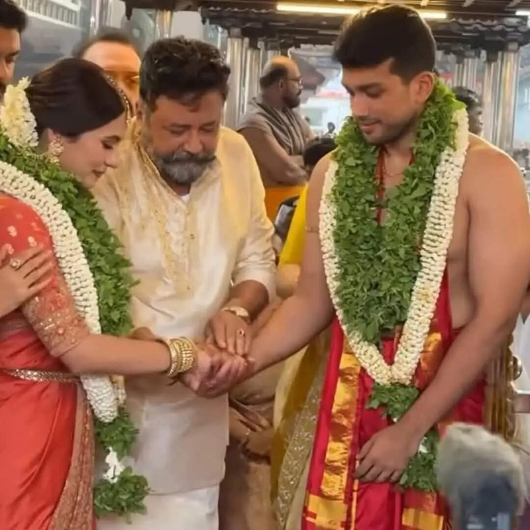 Kalidas Jayaram and Tarini Kalingarayar tie the knot in a traditional ...