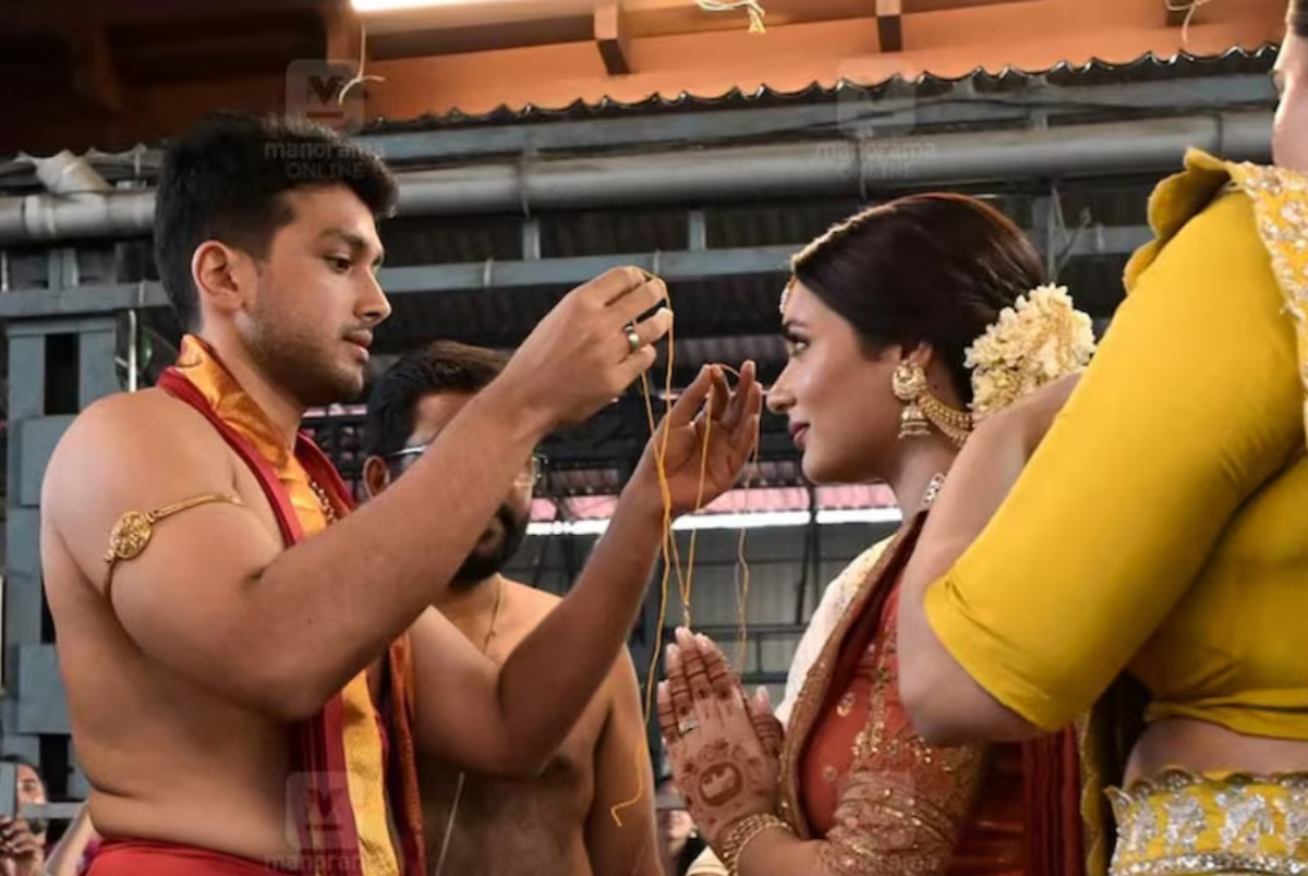 Kalidas Jayaram and Tarini Kalingarayar tie the knot in a traditional ...