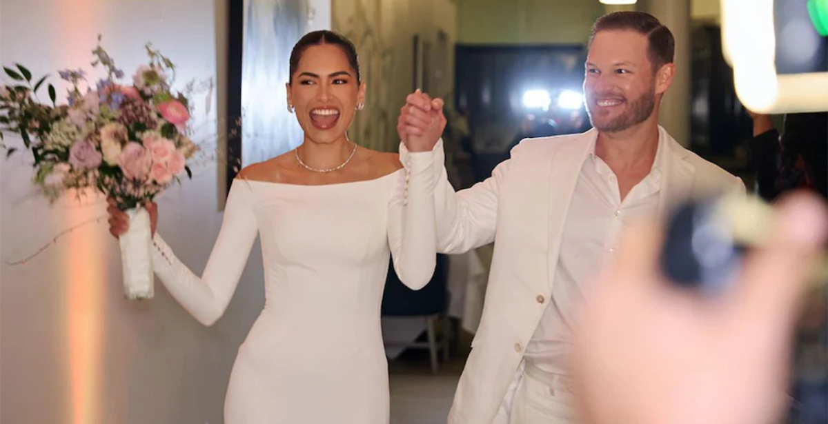 Andrea Meza marries Ryan Proctor in a dreamy seaside ceremony, wears ...