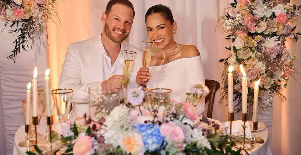Andrea Meza marries Ryan Proctor in a dreamy seaside ceremony, wears ...