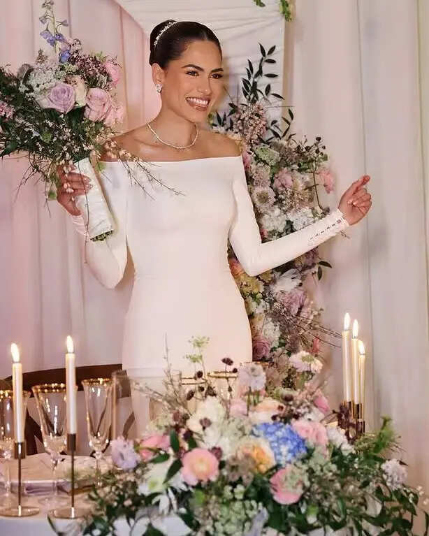 Andrea Meza marries Ryan Proctor in a dreamy seaside ceremony, wears ...