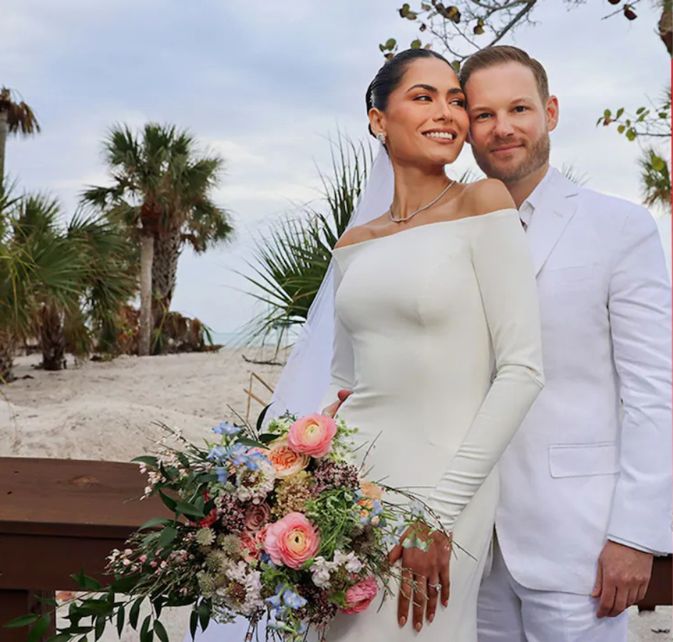 Andrea Meza marries Ryan Proctor in a dreamy seaside ceremony, wears ...
