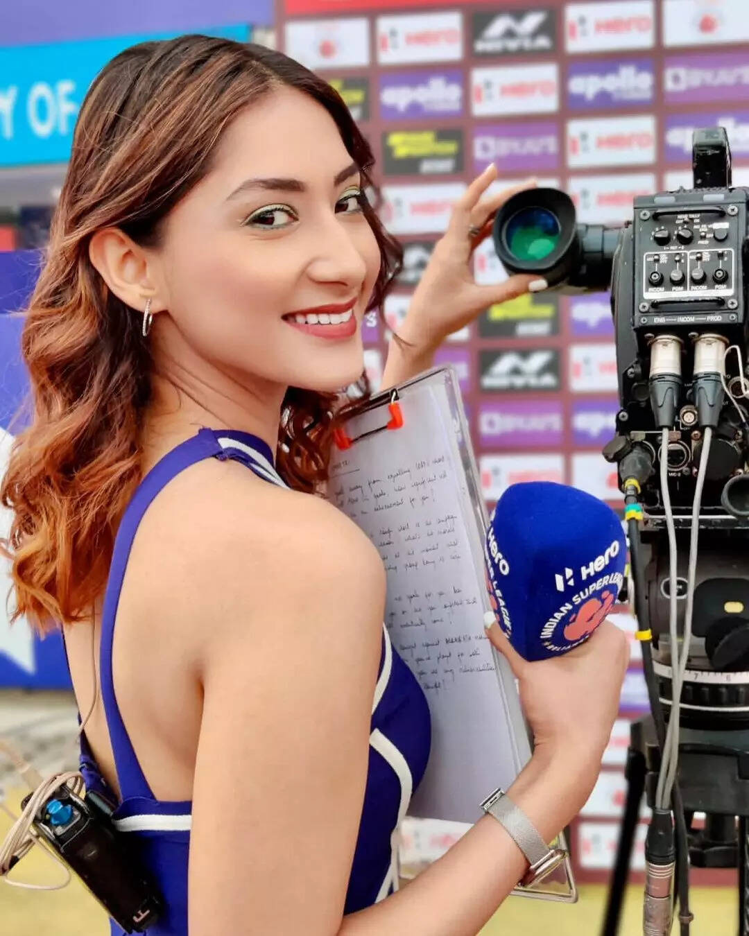 Sonal Sharma shares her work scenes from 'Indian Super League'