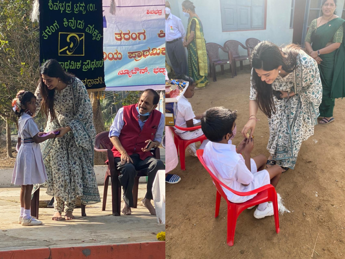 Asha Bhat hoisted the national flag at Taranga High School for deaf ...