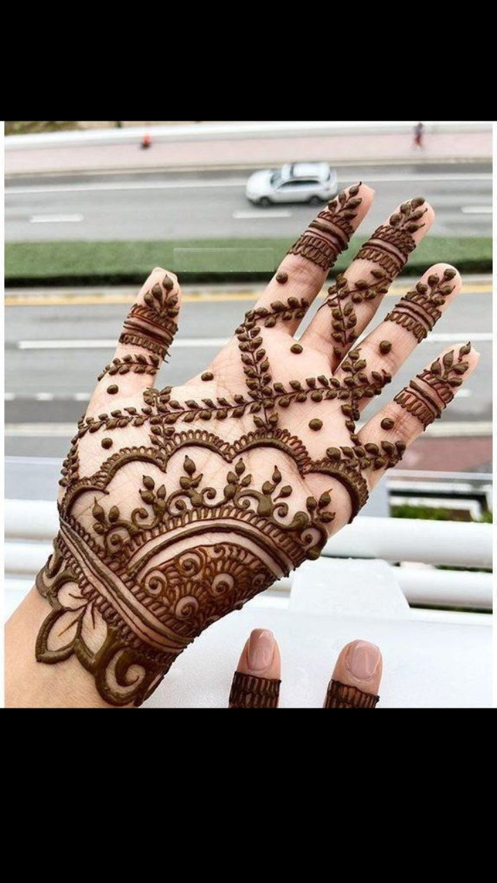 Simple Mehndi Design Photo Front Hand Simple And Beautiful - Infoupdate.org