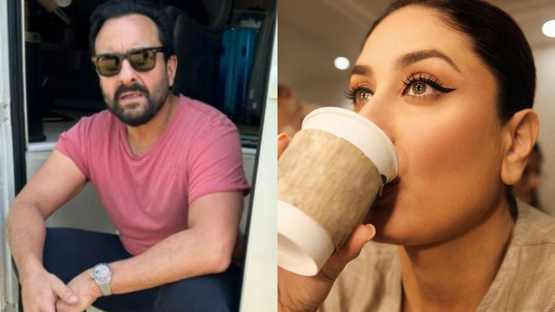 Kareena Kapoor gushes over Saif Ali Khan as he pays a visit on The Crew set. See pic