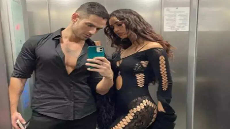 Disha Patani stuns in a black dress as she poses with rumoured ...