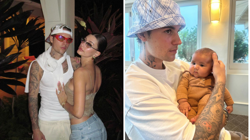 Hailey Baldwin and Justin Bieber pair in Y2K costumes in fresh photos ...