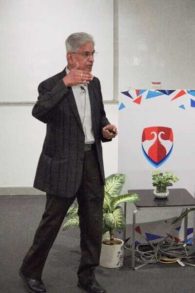 Distinguished ISRO Prof BN Suresh talks to BU students