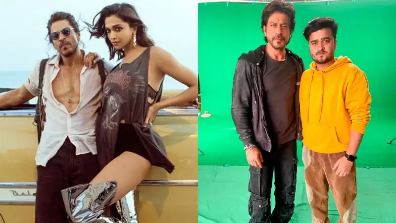 Shah Rukh Khan looks dapper in black as he poses with fans ahead amid ...