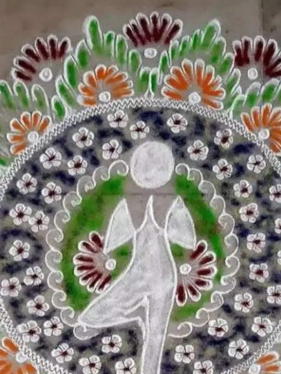 International Yoga Day 2023: Simple Rangoli Designs You Can Create In ...
