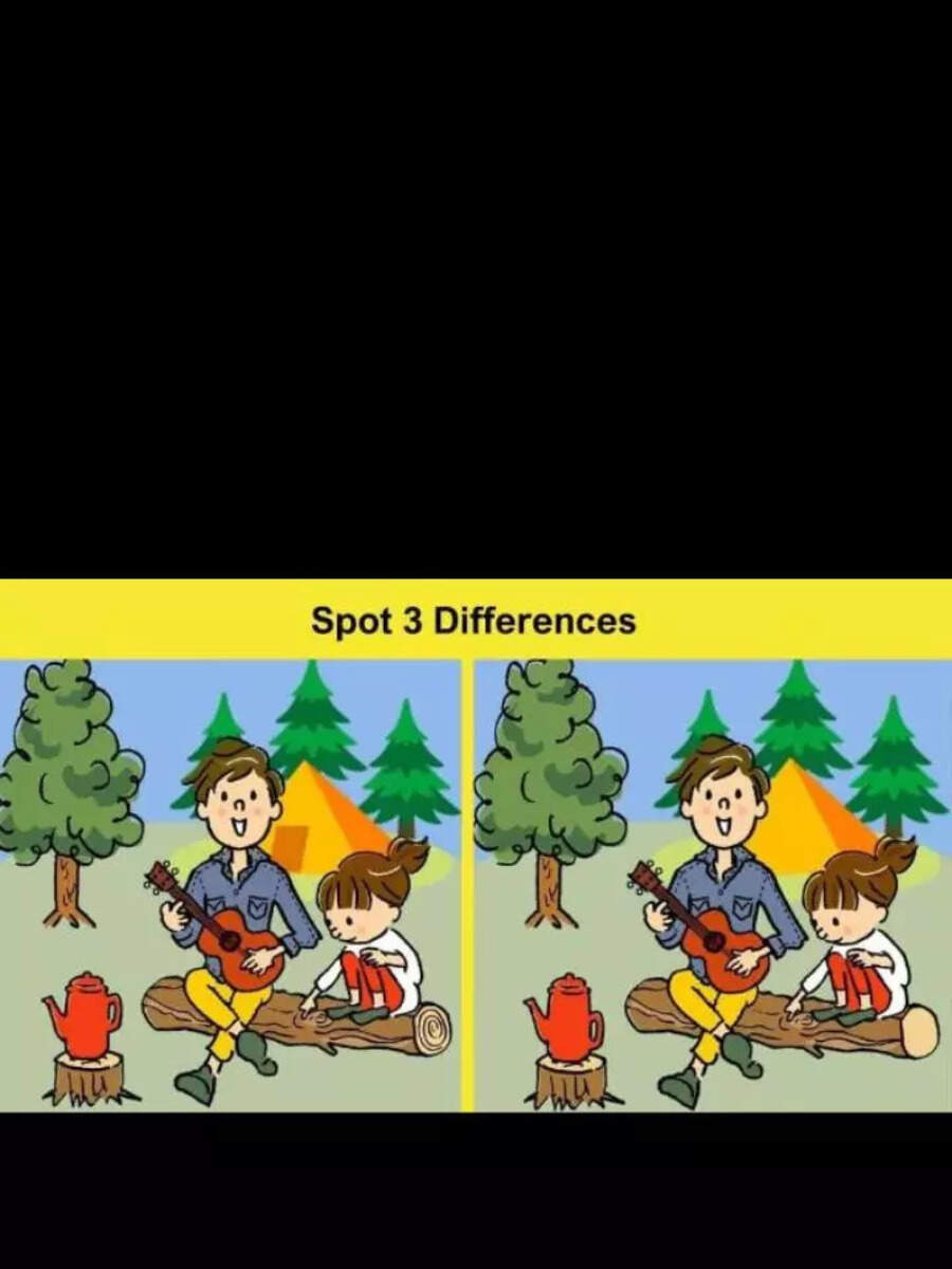 Puzzle: Spot 3 Differences Between The Two Camping Images In 9 Seconds ...