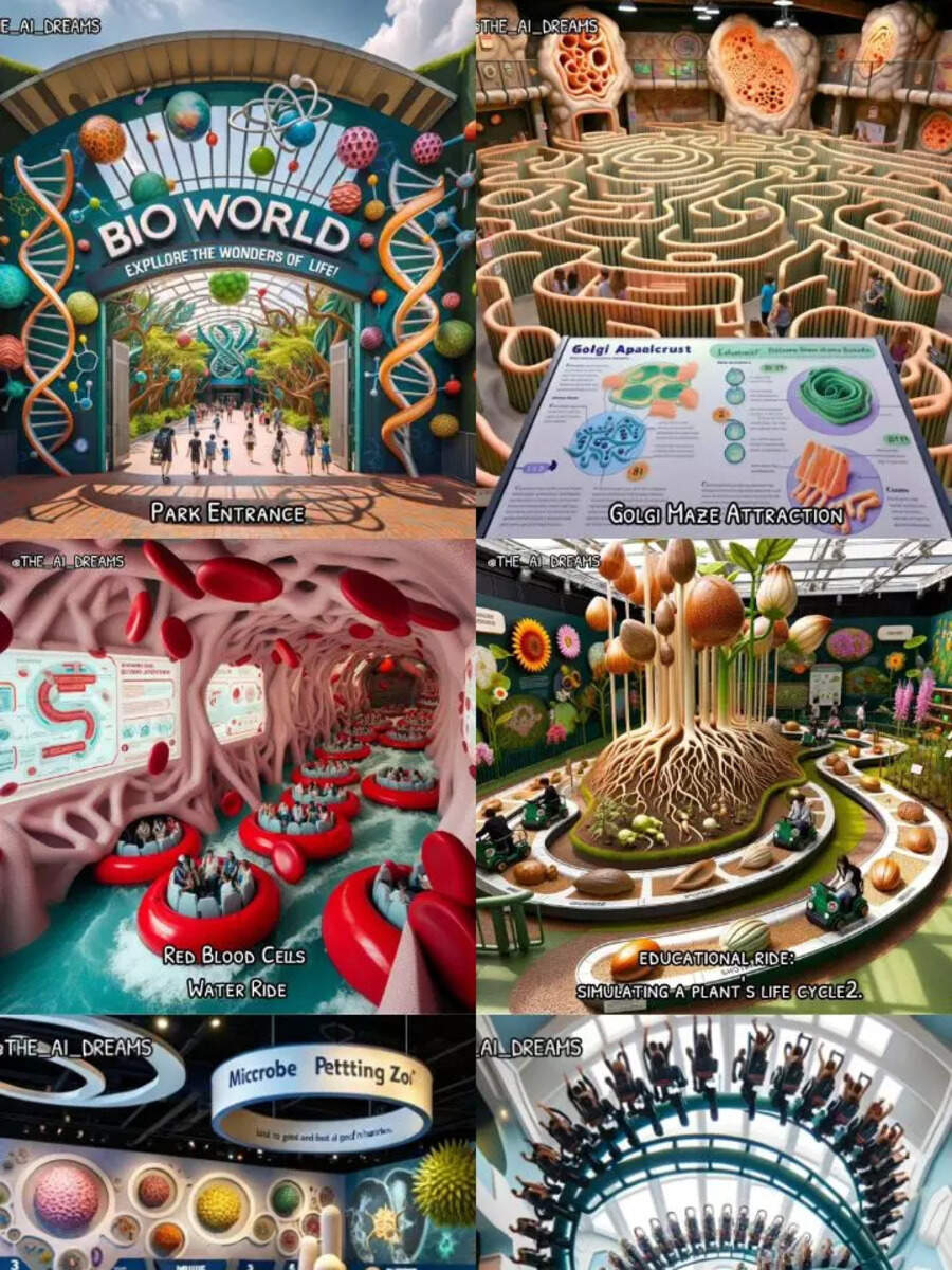 AI Made Science Theme Adventure Park: DNA, Red blood cells, microbes ...