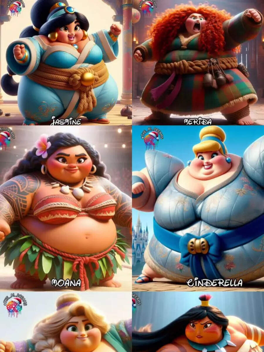 AI Imagines Disney Princesses As Sumo! Elsa, Ariel, Mulan Pocahontas, Snow White, Jasmine, Moana ...