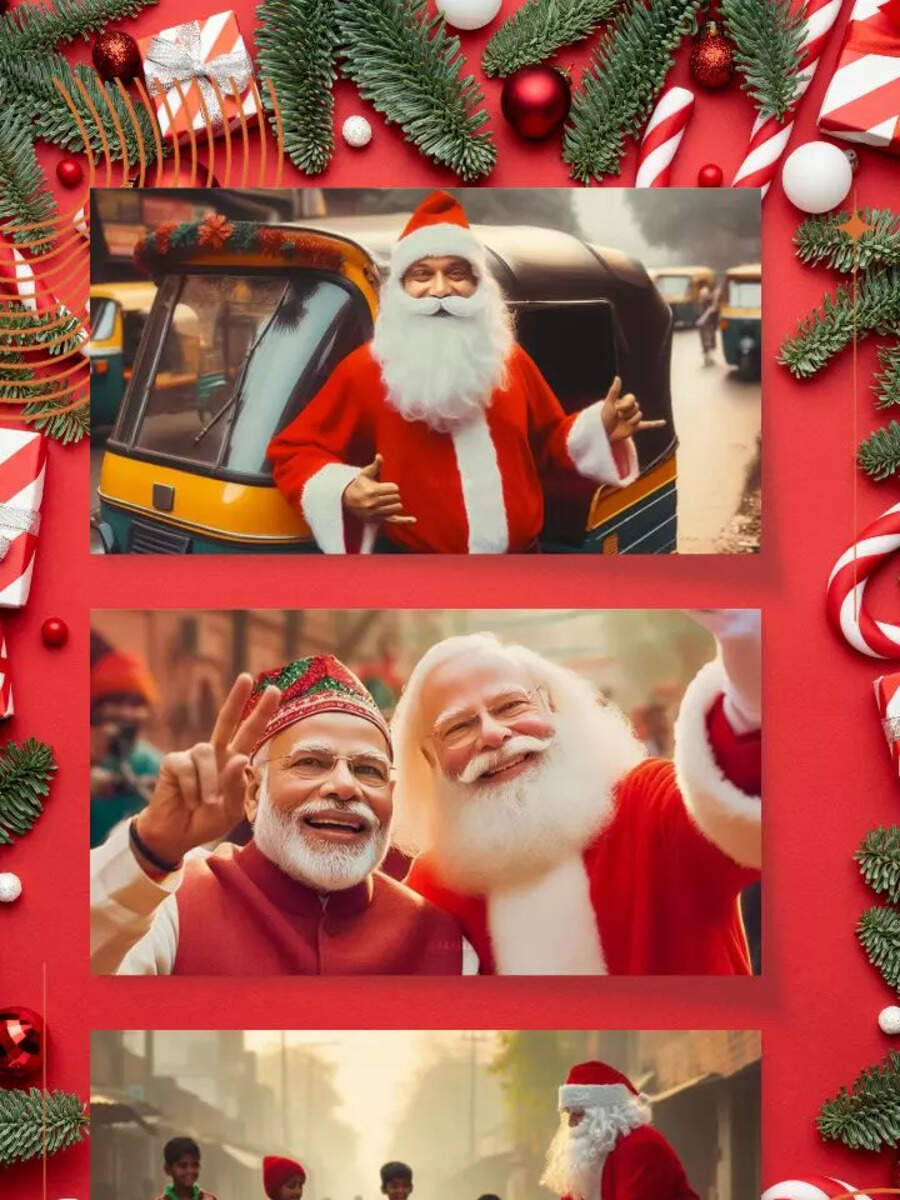 ai imagines santa claus roaming in india before christmas 2023 ...