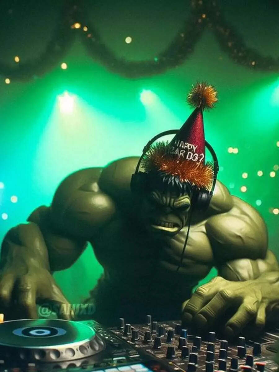 Hulk Turns DJ, Batman-Iron Man Chill Together At New Year Bash In ...
