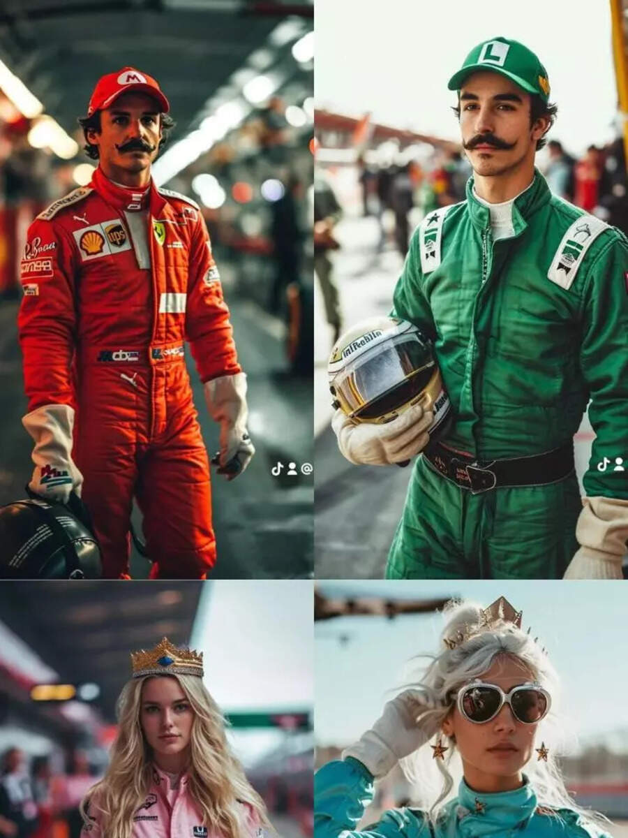 AI Imagines Mario Kart 8 Characters As F1 Drivers: luigi, princess ...