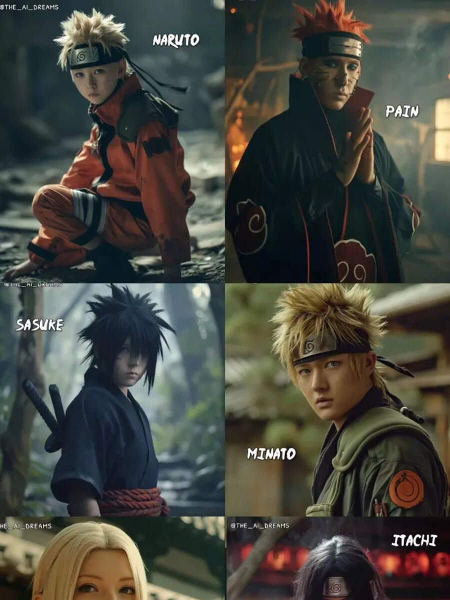 AI Imagines Naruto Characters In Live-Action Adaptation: naruto characters, sasuke, tsunade ...