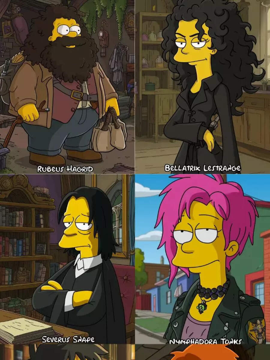 AI Imagines Harry Potter Characters In the Simpsons Universe!: harry ...