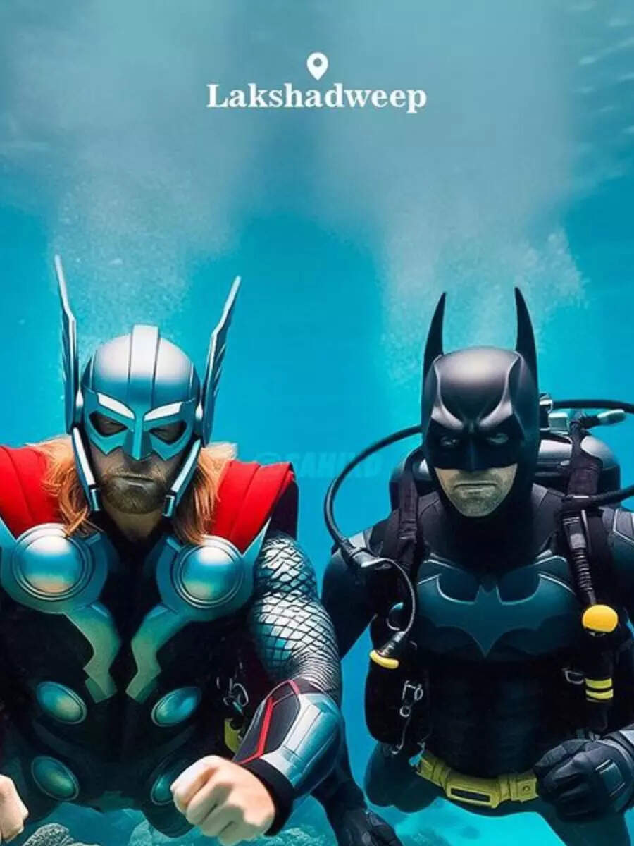 Batman Does Scuba Diving, Iron Man Chills By Beach: Superheroes Vacay ...