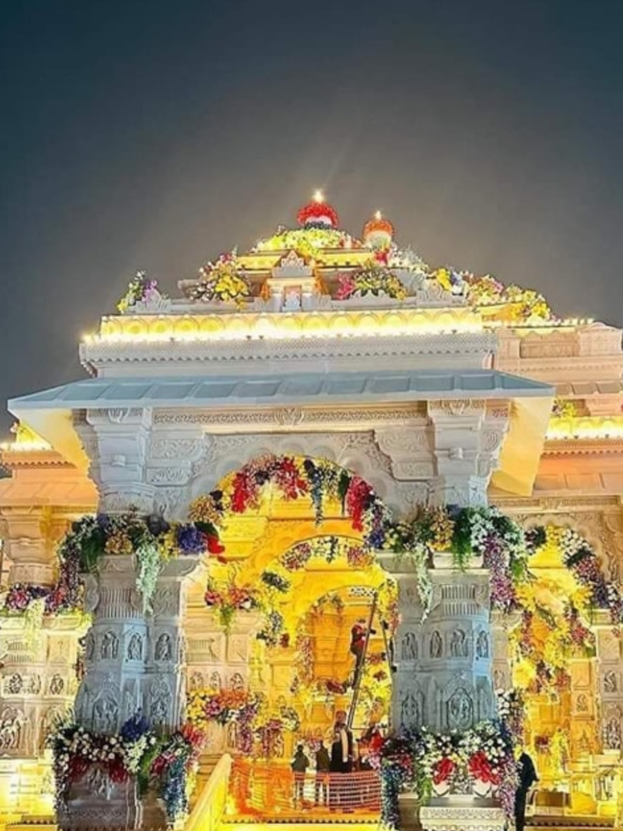 ayodhya ram mandir night view photos beautiful ram mandir images ...
