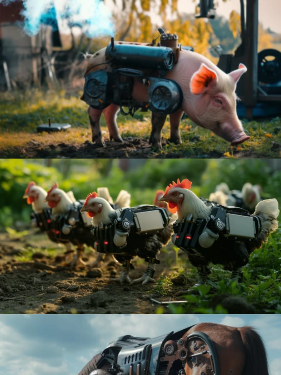 AI Imagines Cyber Future Of Animals: Cow, Duck, Pig, Goat, Chicken ...