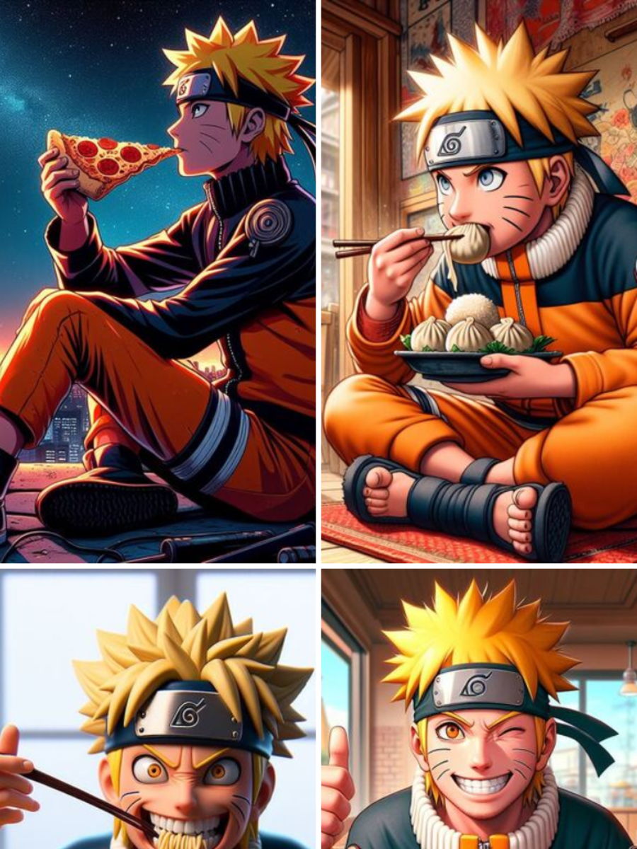 AI Imagines Naruto Trying Pizza, Jalebi, Momos, Noodles, Chole Bhature ...