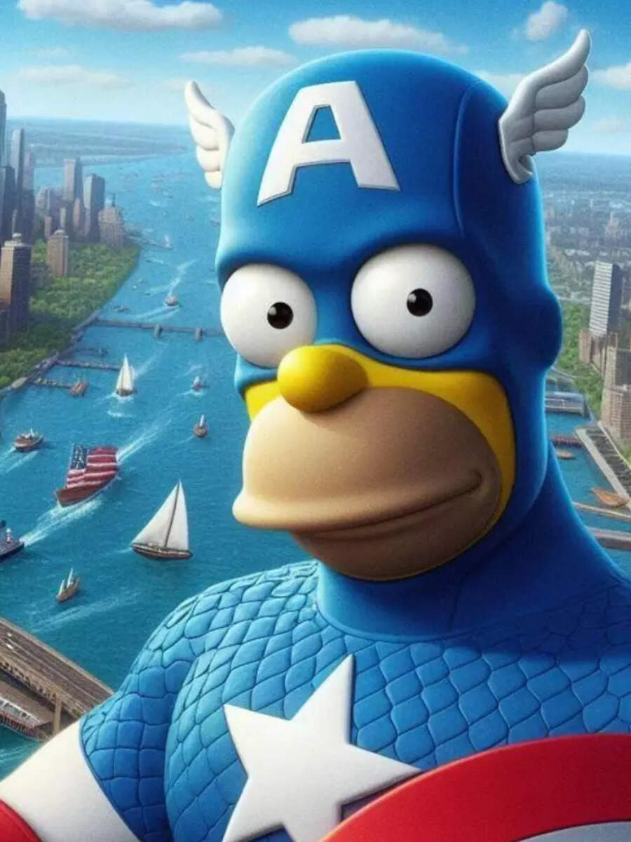 AI Crossover: 7 Simpsons Characters Reimagined as Marvel Superheroes ...