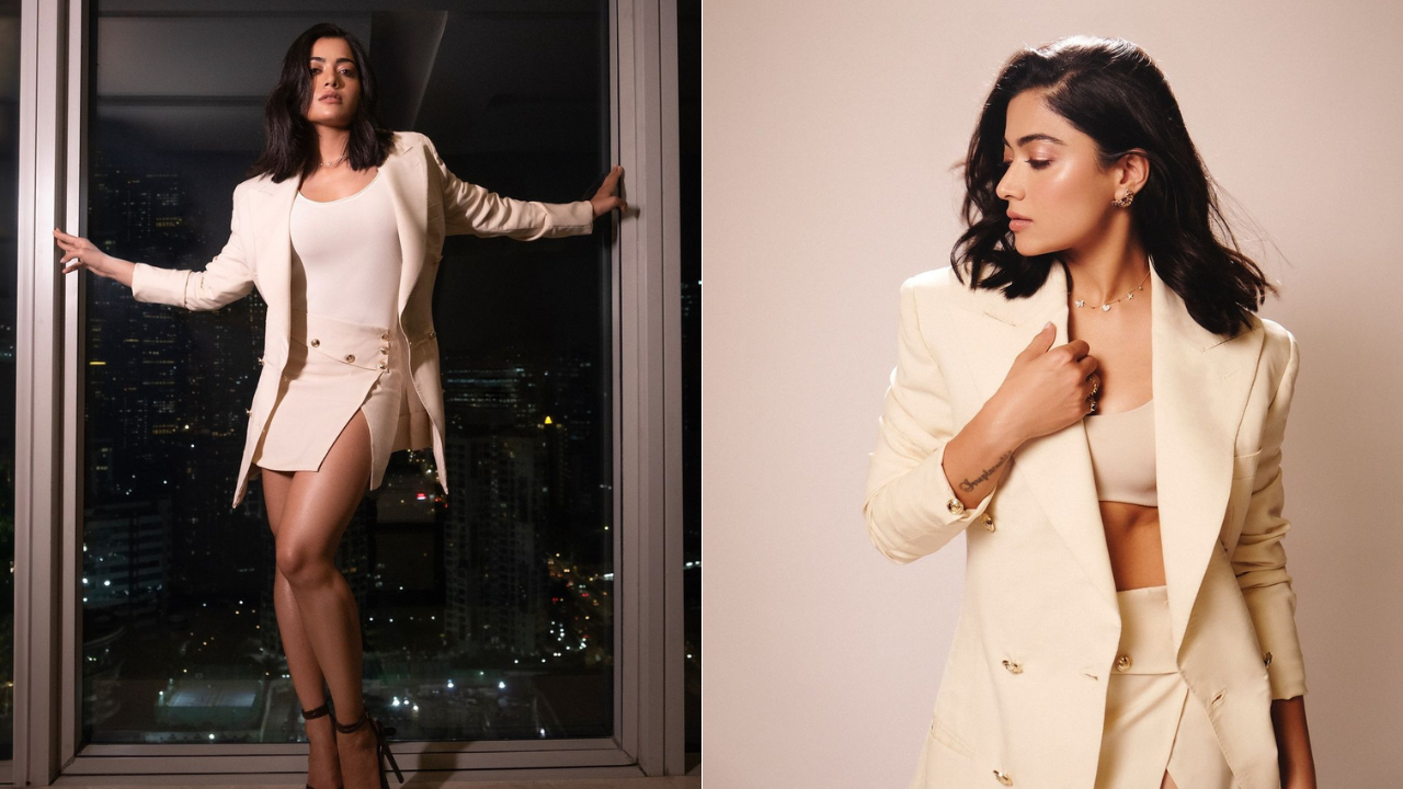Rashmika Mandanna fashion | Rashmika Mandanna Turns The Glamour Quotient Up In Gorgeous Cream ...