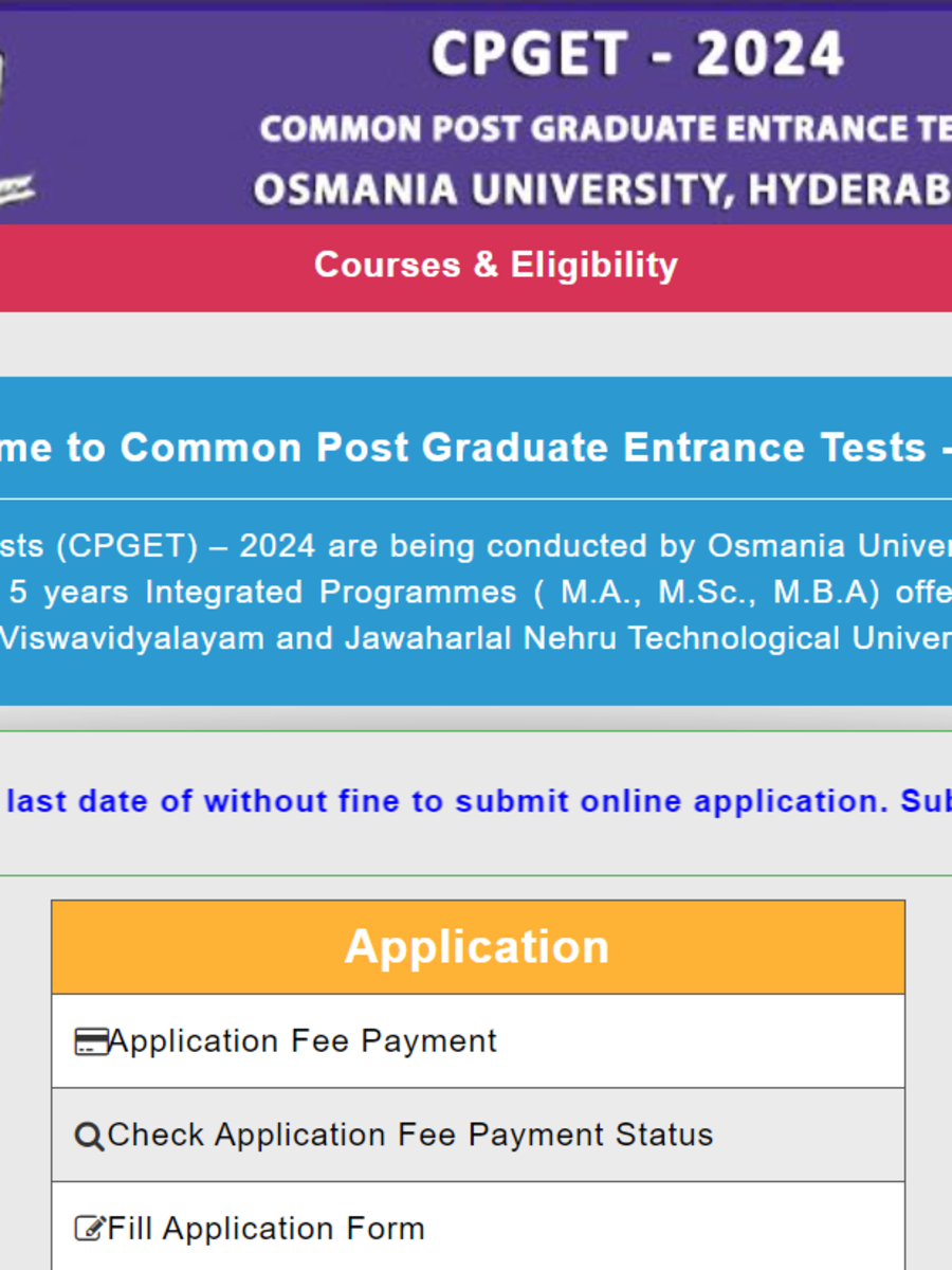 TS CPGET 2024 Registration Closes today At cpget.tsche.ac.in, Here's ...
