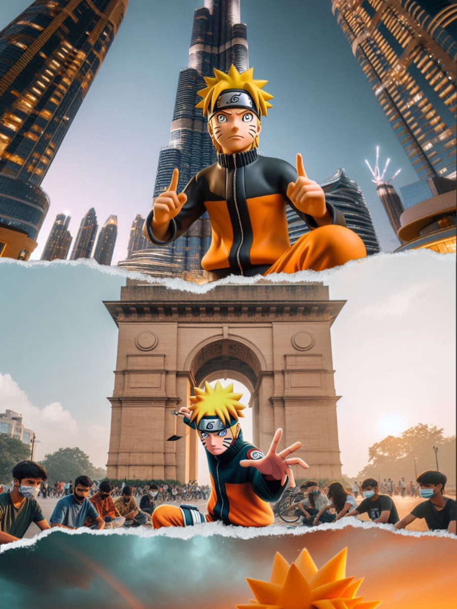 AI Imagines Naruto Travelling To Famous Monuments: Eiffel Tower, India ...