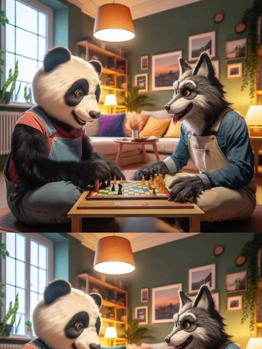 Spot the Difference: Help Panda and Wolf Find Their Real Photo | Times Now