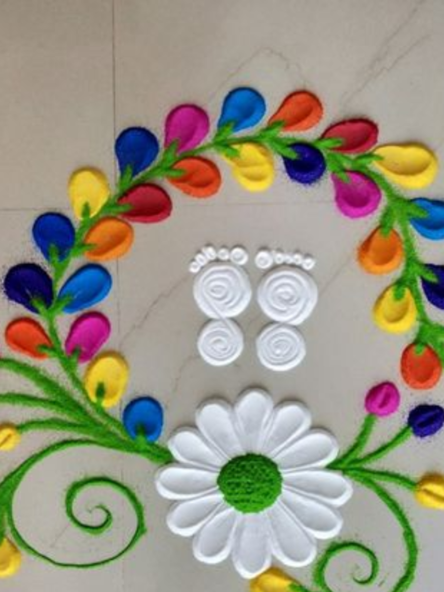 Diwali 2024: Lakshmi Maa Feet Rangoli Designs For Your Home | Times Now