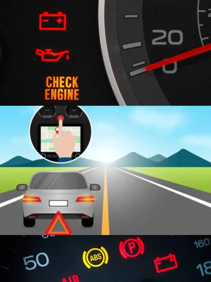 warning lights in car exclamation, warning lights in car triangle ...