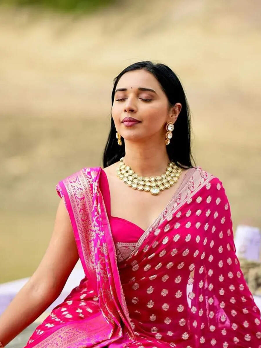 Bigg Boss 19 Contestant Tanya Mittal’s Saree Blouse Looks You’ll Want ...