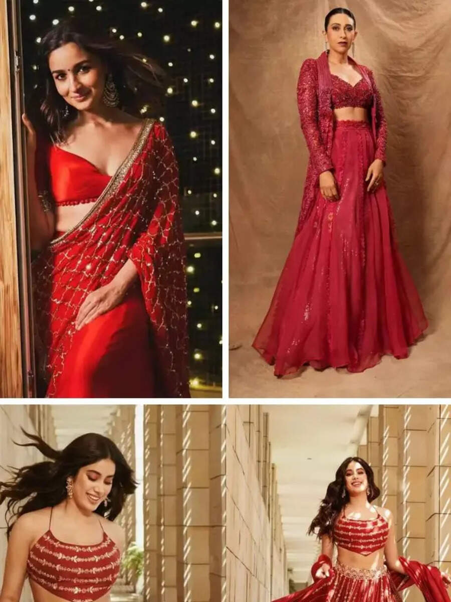 Navratri Day 2: Celeb-Inspired Red Lehenga Looks To Make You Navratri ...
