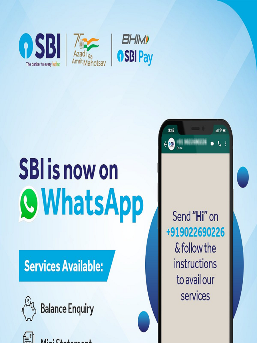 sbi Net Banking: now get all services of sbi on whatsapp sbi whatsapp ...